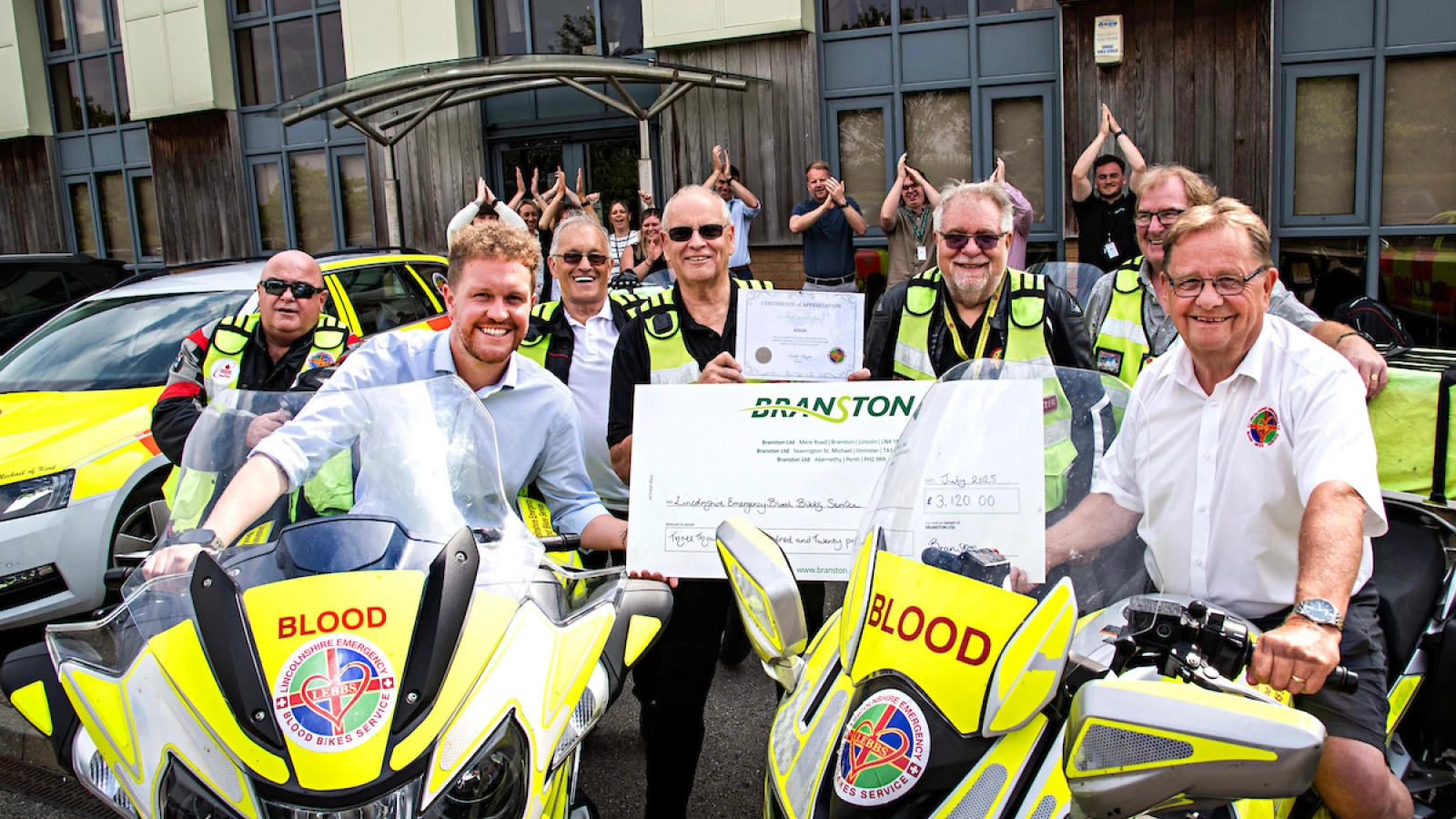 Lincolnshire Emergency Blood Bikes Donation | Branston